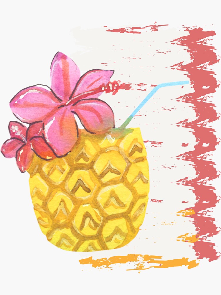 "Pineapple Juice" Sticker for Sale by Route73 | Redbubble