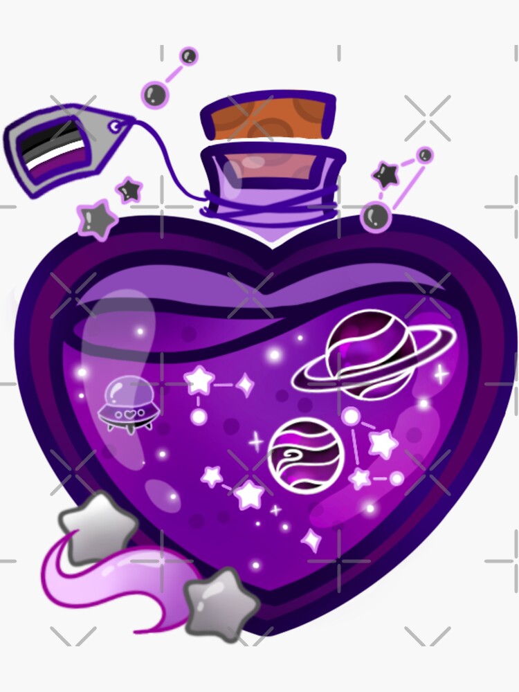 Pride Flag Potion Asexual Sticker For Sale By Yeshko Art Redbubble