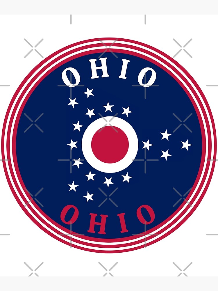 "Ohio State Flag Roundel" Poster for Sale by FedSherDesign | Redbubble