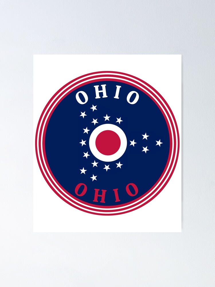 "Ohio State Flag Roundel" Poster for Sale by FedSherDesign | Redbubble