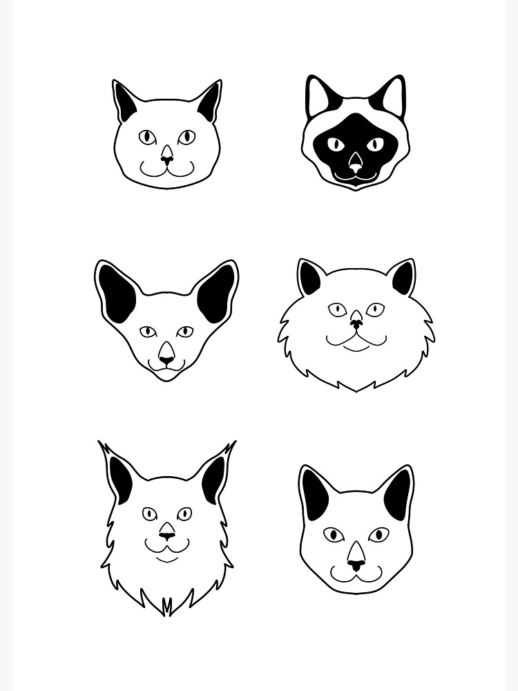 "Cats - pictograms" Sticker for Sale by TeaRex-art | Redbubble