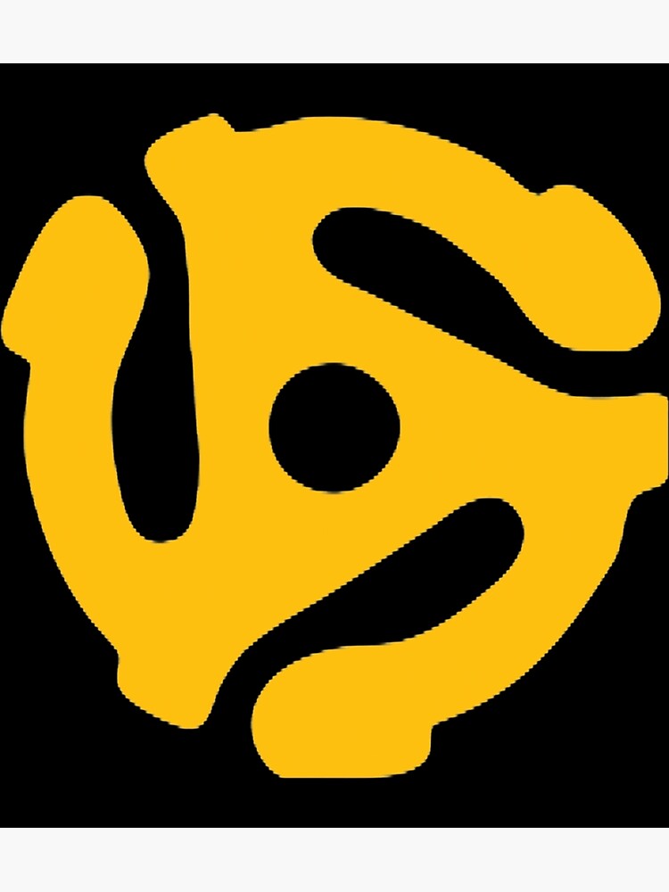 "45 Rpm Record Adapter Sticker" Poster for Sale by perlejs4eg | Redbubble