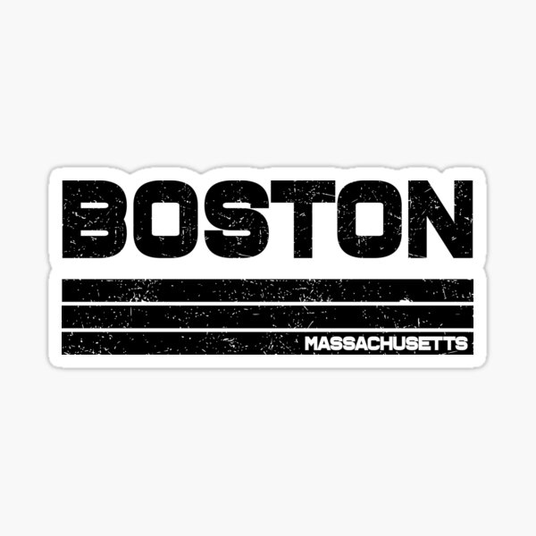 "Vintage Boston Retro Stripe" Sticker for Sale by pixeljamz | Redbubble