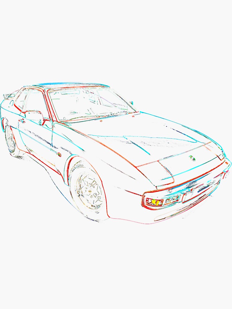 "Porsche 944 " Sticker for Sale by AdrienMurphy | Redbubble