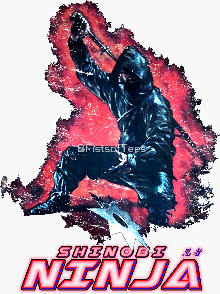 "The Shinobi Ninja Kung Fu Vintage" Sticker for Sale by 8FistsofTees ...