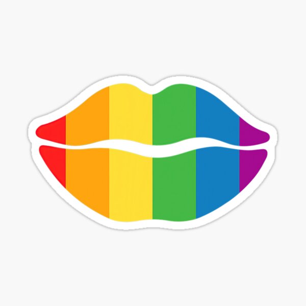 "Rainbow Lips" Sticker for Sale by FunckyDesigns | Redbubble
