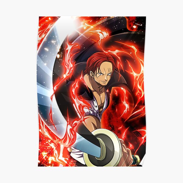 "Redhead Shanks One Piece" Poster for Sale by BrendaRodrig43 | Redbubble
