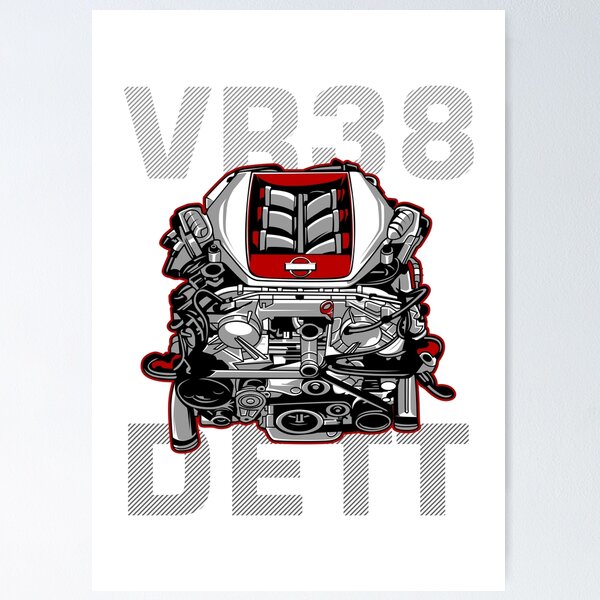" VR38 Dett Engine Motorsport Racing Car Automotive" Poster for Sale by ...