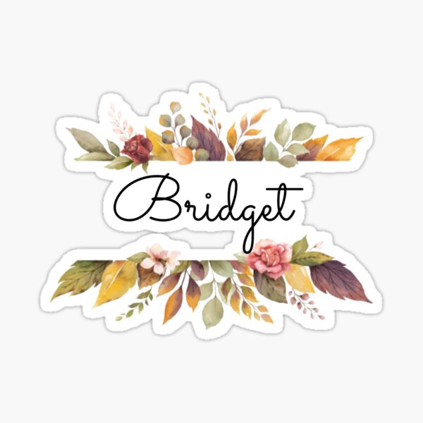 "Bridget Name" Sticker for Sale by NameMatters | Redbubble