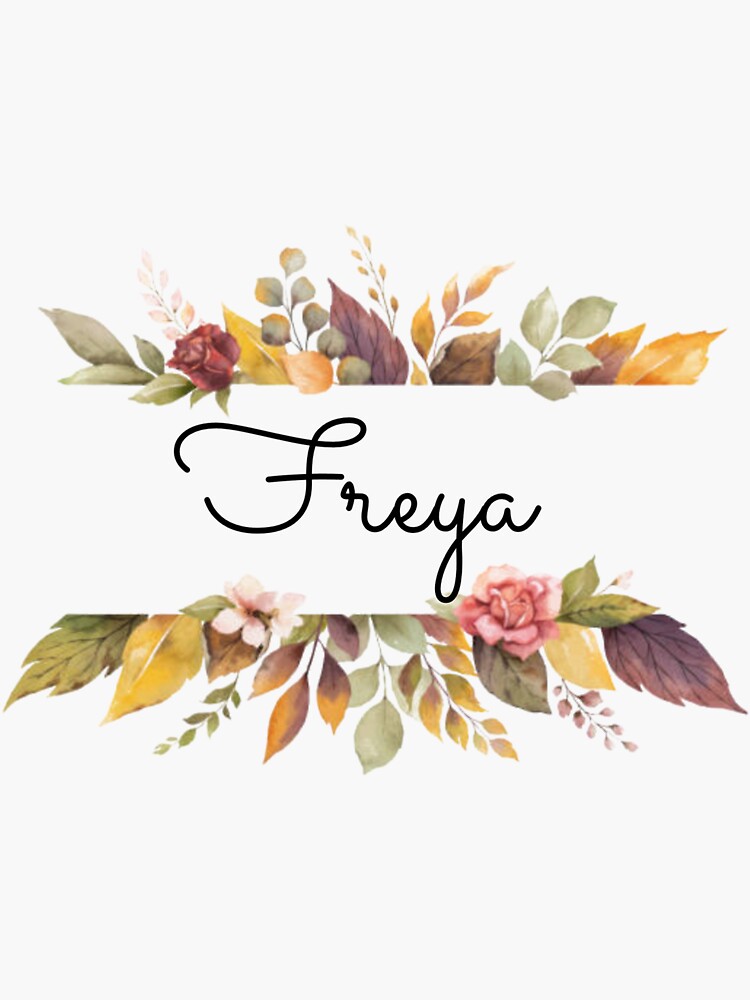 "Freya Name" Sticker for Sale by NameMatters | Redbubble