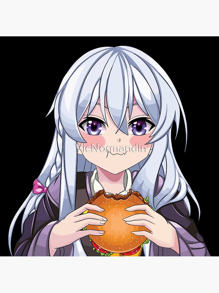 "Elaina Eating Burger Peeker" Poster for Sale by VicNormandin | Redbubble