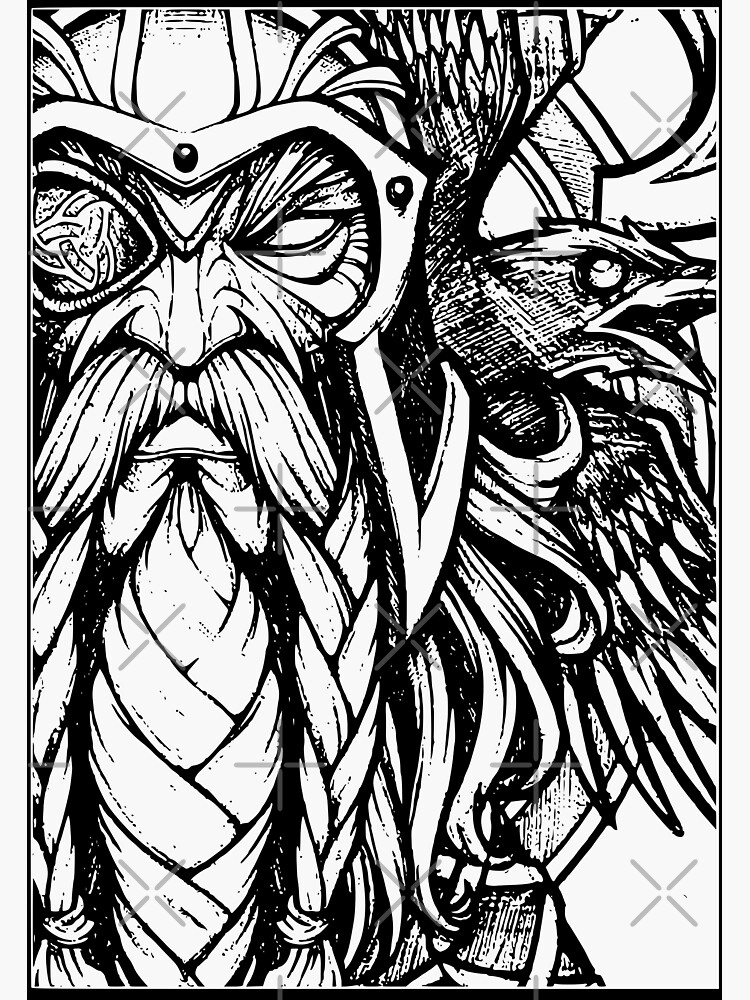 "Odin. Simple stencil" Sticker for Sale by Puremelanine | Redbubble