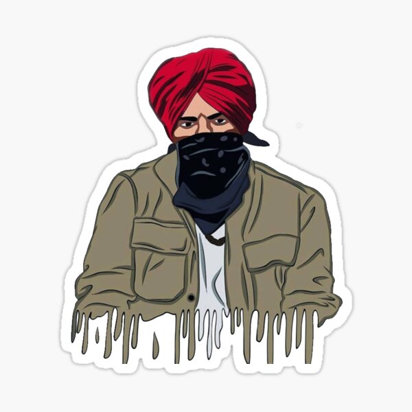 "Sidhu Moose Wala Stickers" Sticker for Sale by ehab954 | Redbubble