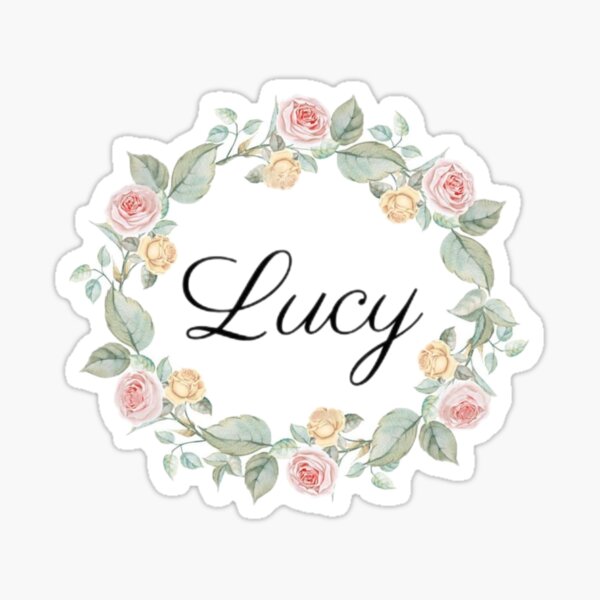 "Lucy name " Sticker for Sale by Jamieleebaby | Redbubble