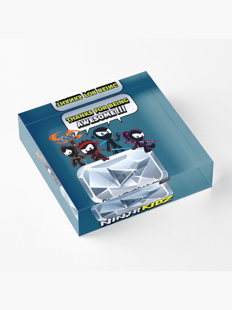 "Ninja Kids Merch Ninja Kidz Diamond Awesome " Acrylic Block for Sale ...
