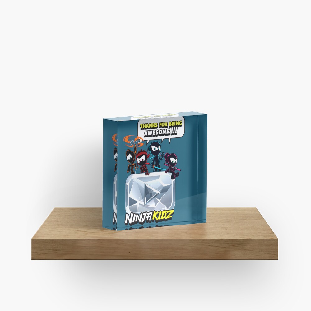 "Ninja Kids Merch Ninja Kidz Diamond Awesome " Acrylic Block for Sale ...