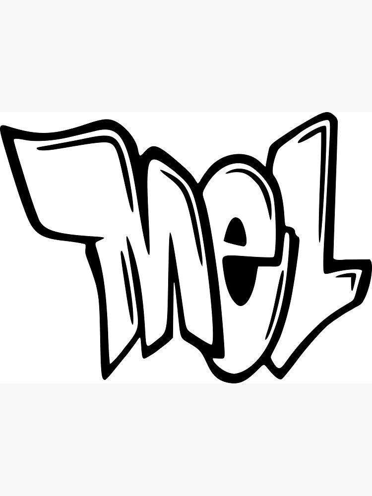 "Mel - Graffiti Name Design" Sticker for Sale by NameThatShirt | Redbubble