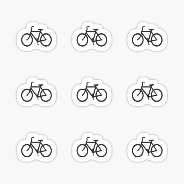 "Bike bicycle sticker pack set of 9 bikes" Sticker for Sale by ...