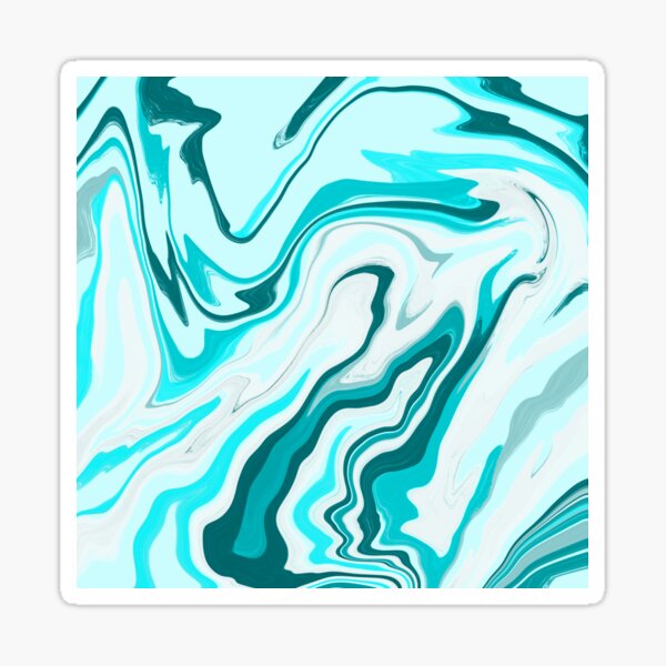 "Abstract Light Blue Swirl Art" Sticker for Sale by DoggoPaws | Redbubble