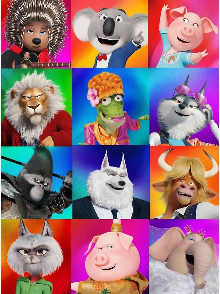 All Character Sing 2 Movie Premium Matte Vertical Poster sold by ...