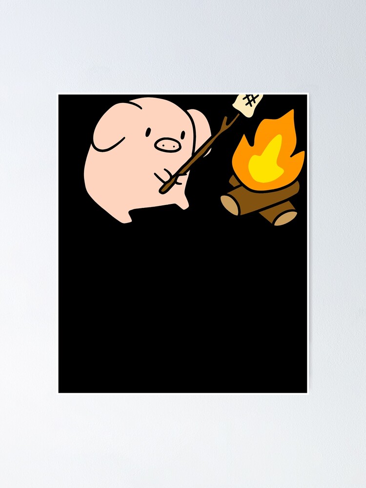 "Campfire Pig " Poster for Sale by defordlutjenw | Redbubble