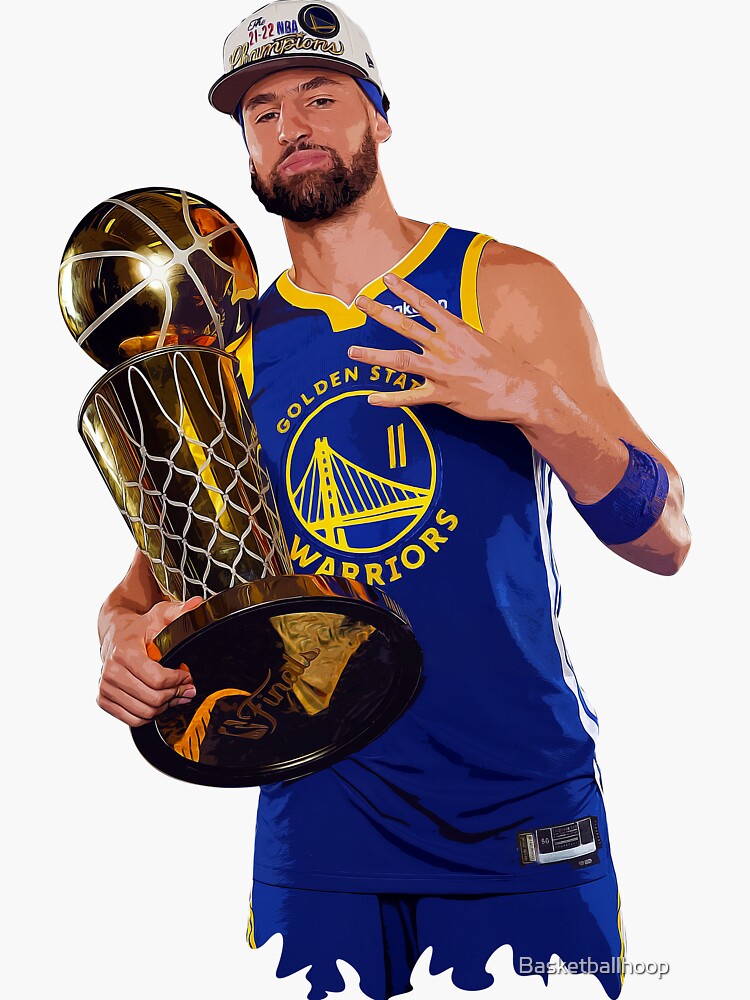 "Klay Thompson FOUR RINGS" Sticker by Basketballhoop | Redbubble