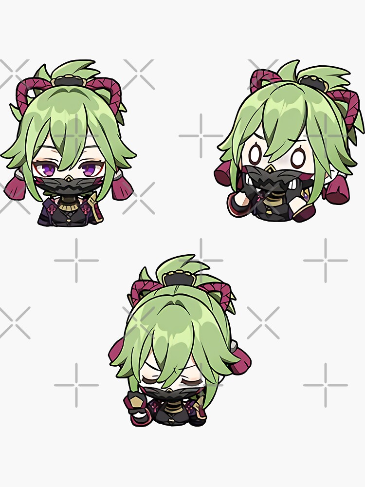 Kuki Shinobu Genshin Impact Chibi Stickers Set Sticke 