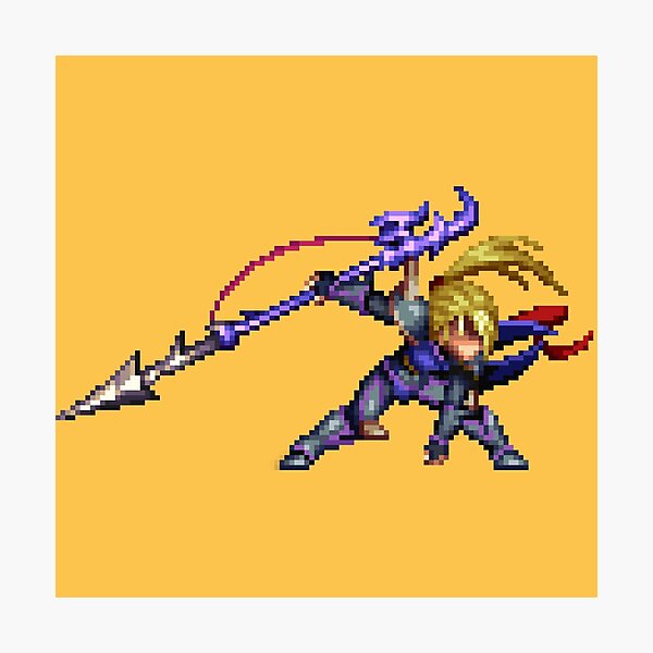 "Atoning Dragoon Kain Limit Final Fantasy IV Pixel Art" Photographic ...