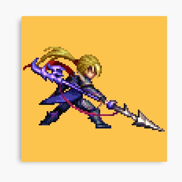 "Atoning Dragoon Kain Standby Final Fantasy IV Pixel Art" Canvas Print ...