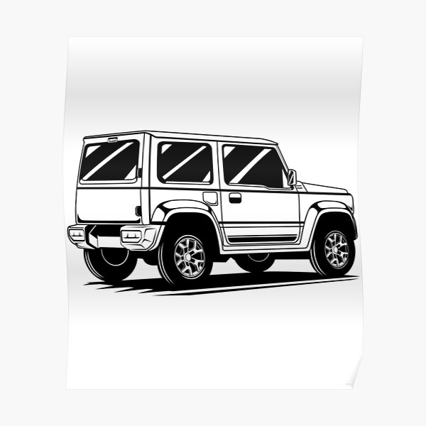 "Suzuki jimny black advanture 1 " Poster for Sale by 2020-Printworks ...