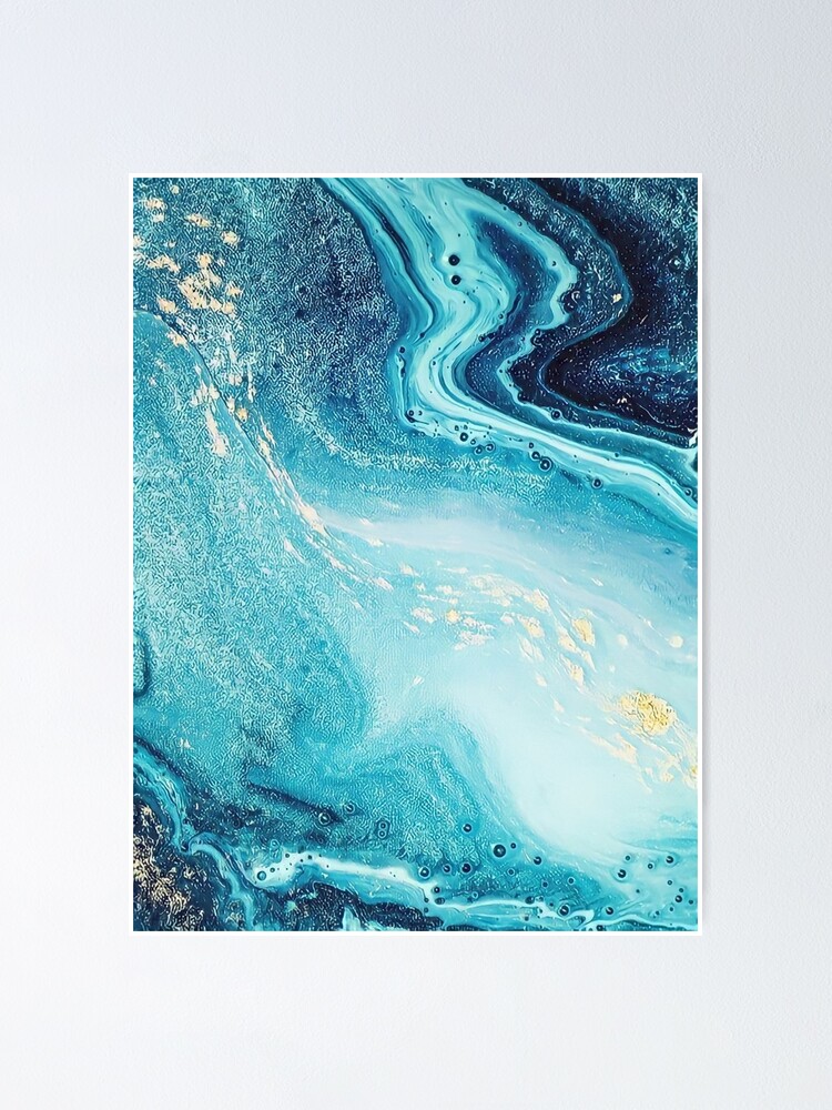 "Ocean Blue Marble" Poster for Sale by HikaryChan | Redbubble