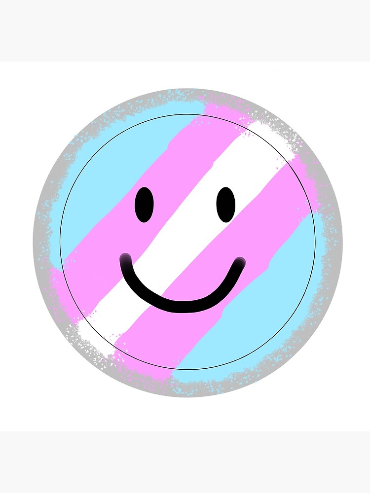 "Pride smiley face paint splatter (trans)" Poster for Sale by ...