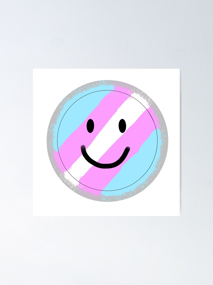 "Pride smiley face paint splatter (trans)" Poster for Sale by ...