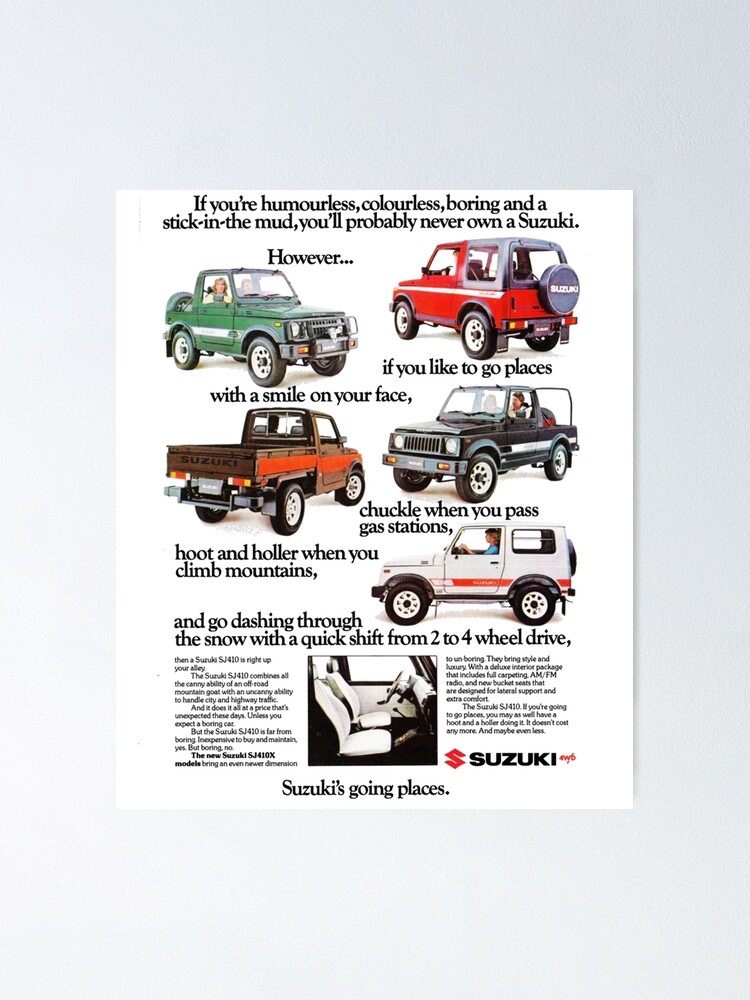 "SUZUKI SAMURAI " Poster for Sale by 2020-Printworks | Redbubble