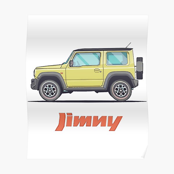"Yellow Jimny " Poster for Sale by 2020-Printworks | Redbubble