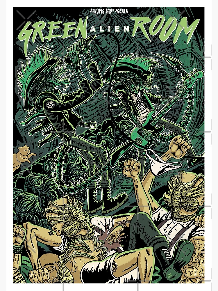 "Green Alien Room" Poster by Grégory Lê | Redbubble