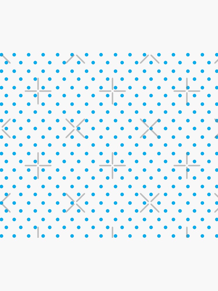 "Cyan Blue Polka Dots On White Background" Sticker for Sale by ...