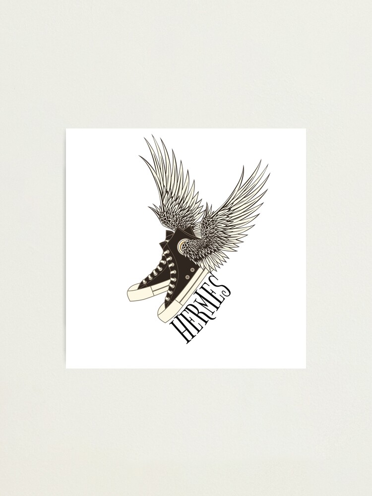 Lámina fotográfica «Hermes dios, mitología griega, zapatillas con alas ...