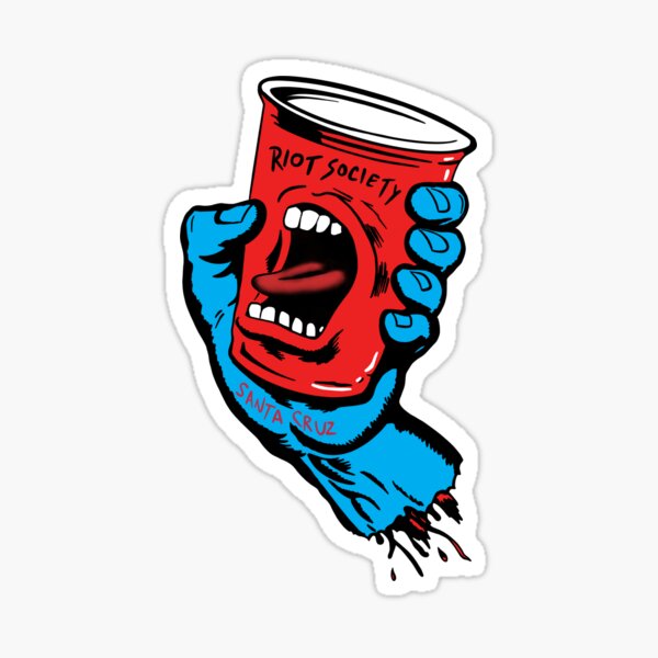 "Riot society skateboarding " Sticker for Sale by MaryJsi | Redbubble