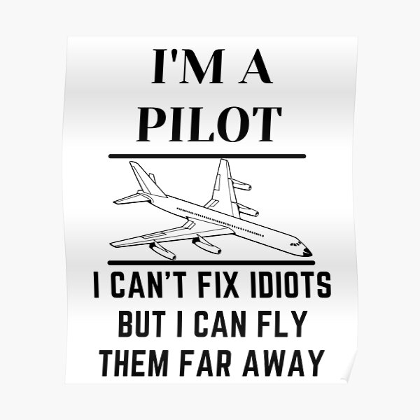 "Pilot plane fly aviator profession" Poster for Sale by DSOC-Clothing ...