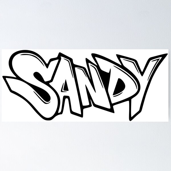 "Sandy - Graffiti Name Design" Poster for Sale by NameThatShirt | Redbubble
