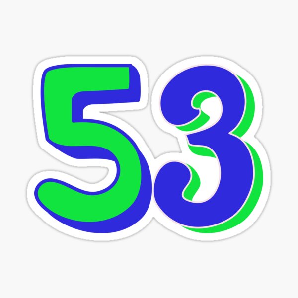 "53" Sticker for Sale by esdstyle | Redbubble