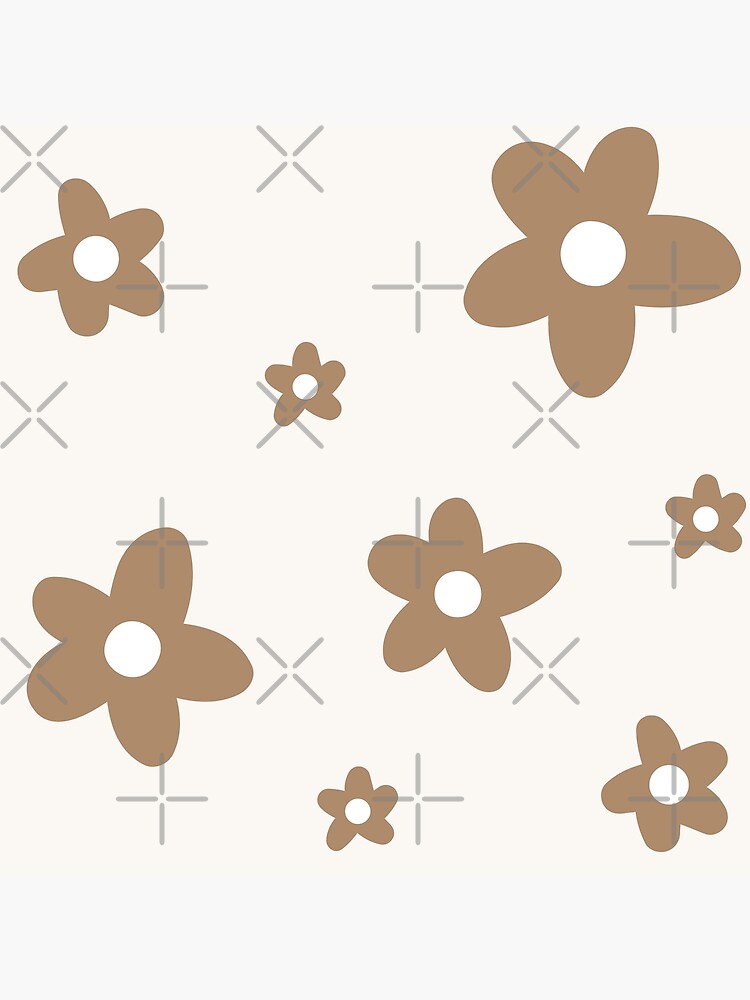 "Brown Indie flowers" Poster for Sale by Laxium | Redbubble