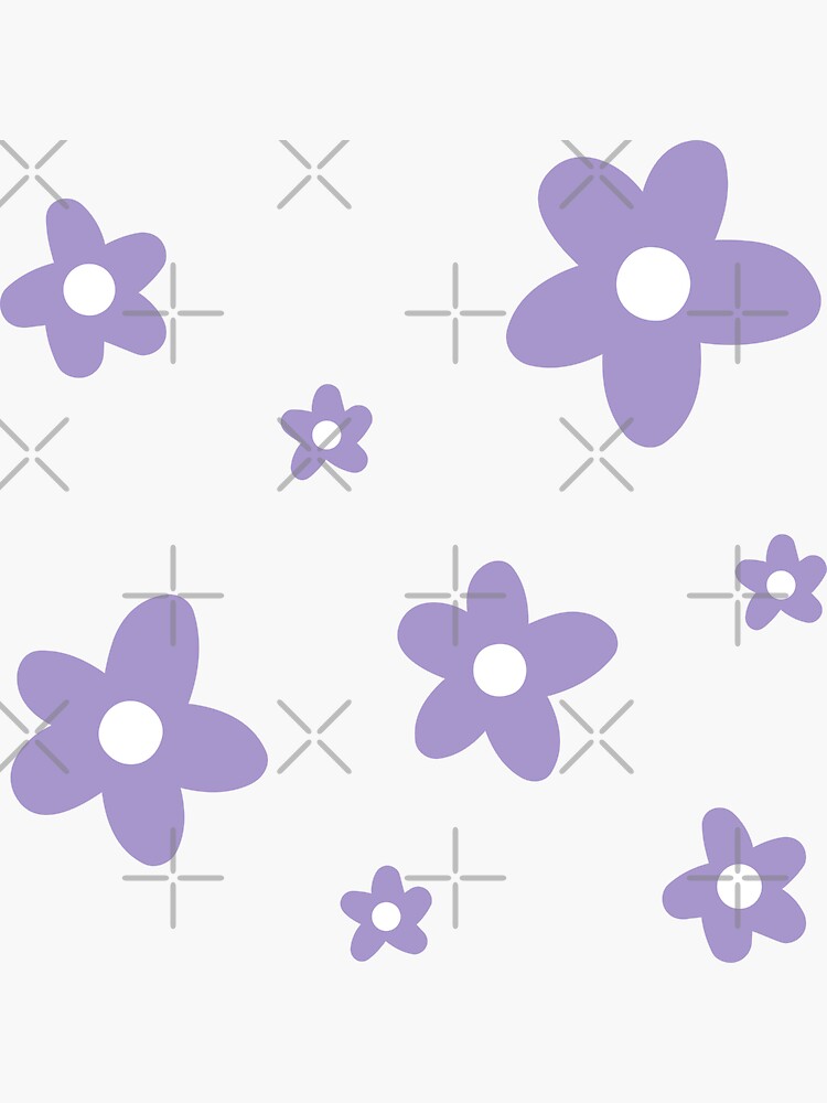 "Lavender Indie flowers" Sticker for Sale by Laxium | Redbubble