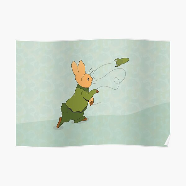 "Running green yellow Rabbit holding a flying Spaceship with string ...