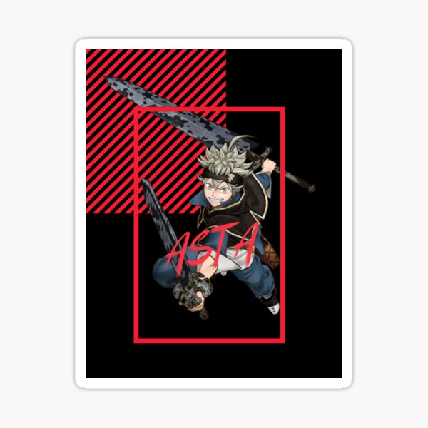 "ASTA BLACK CLOVER" Sticker for Sale by wino10 | Redbubble