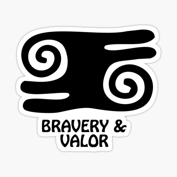 "T-Shirt Adinkra Symbol: Bravery & Valor" Sticker for Sale by keithcr ...