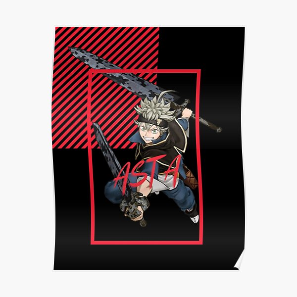 "ASTA BLACK CLOVER" Poster for Sale by wino10 | Redbubble
