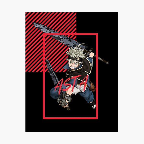 "ASTA BLACK CLOVER" Photographic Print for Sale by wino10 | Redbubble
