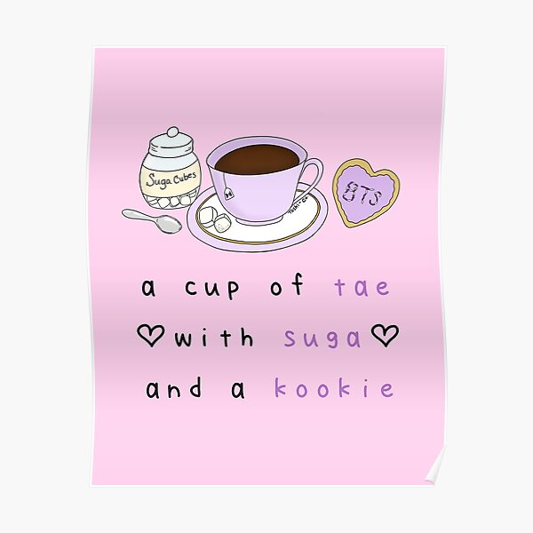 "BTS Cup of Tae with Suga and Kookie" Poster for Sale by ...